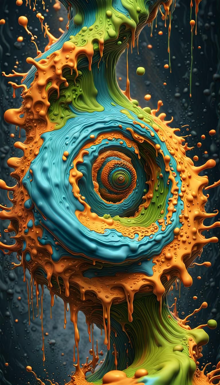abstract splashing spiral - AI Generated Artwork - NightCafe Creator