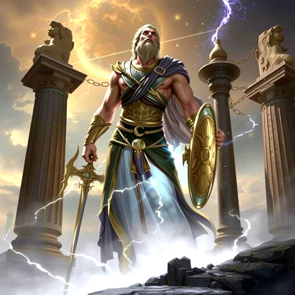 zeus - Zeus, Dark Fantasy God in Grievous Mythological Sple...
