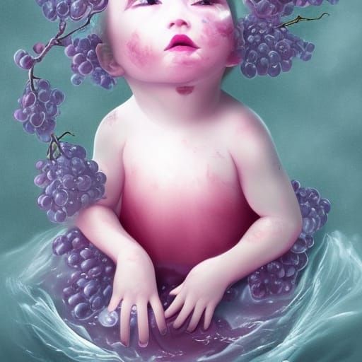 Photogenic Baby with an Aura Right off the Grape Vine - AI Generated ...