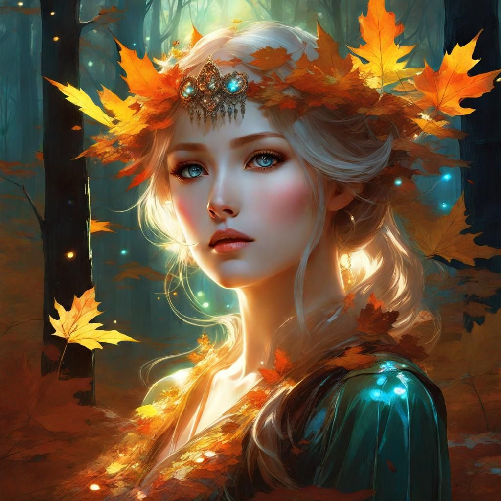 Princess of Autumn - AI Generated Artwork - NightCafe Creator