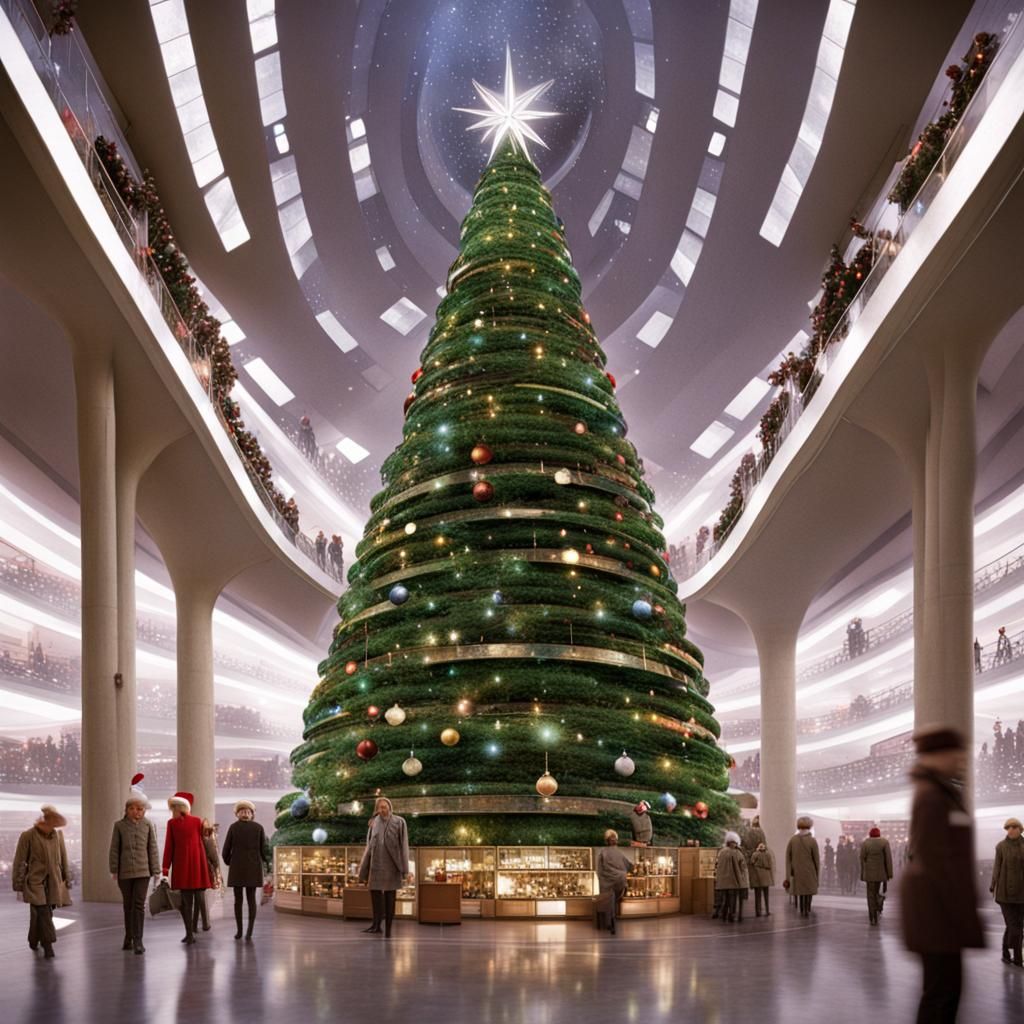 The magical and futuristic Christmas tree from the year 8000 - AI ...