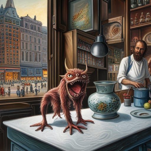 Kitchen Monster - AI Generated Artwork - NightCafe Creator