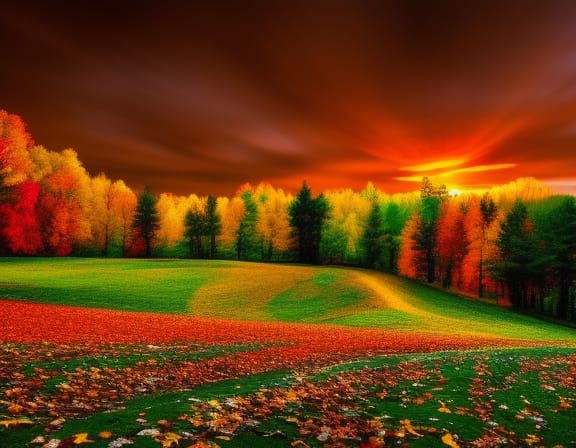 aglitter, aglow, agleam, autumn, agape - AI Generated Artwork ...