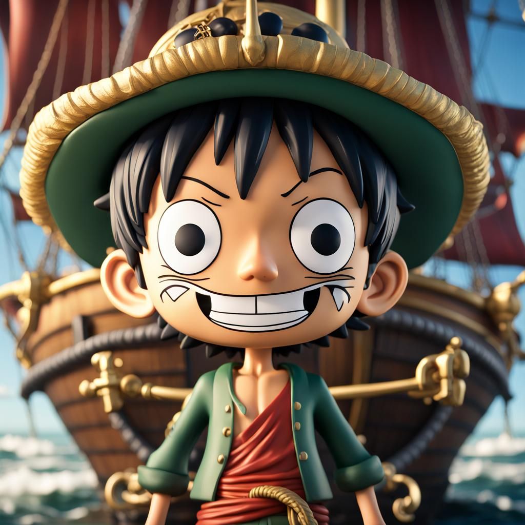 bobblehead of Luffy - AI Generated Artwork - NightCafe Creator