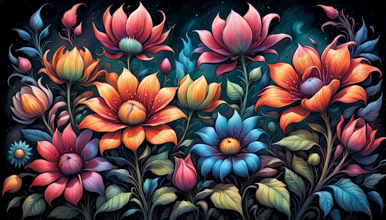 Flowers #2 - AI Generated Artwork - NightCafe Creator