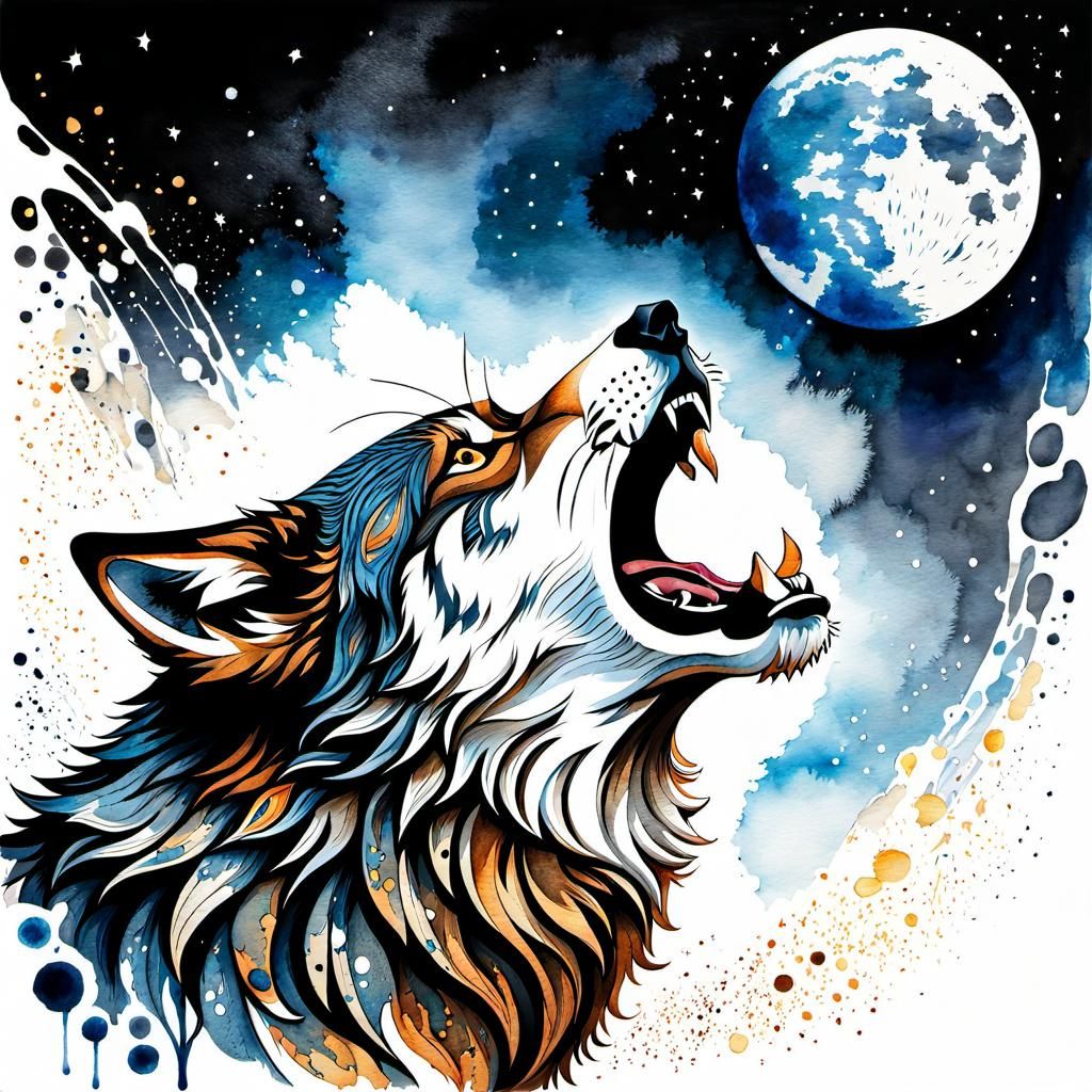 Wolfhowl 2 - AI Generated Artwork - NightCafe Creator