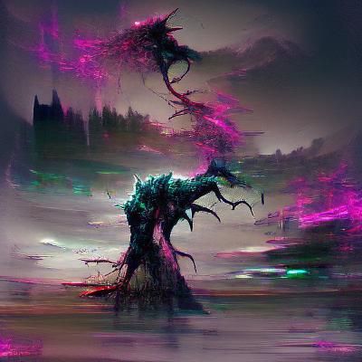 Corrupted tree - AI Generated Artwork - NightCafe Creator