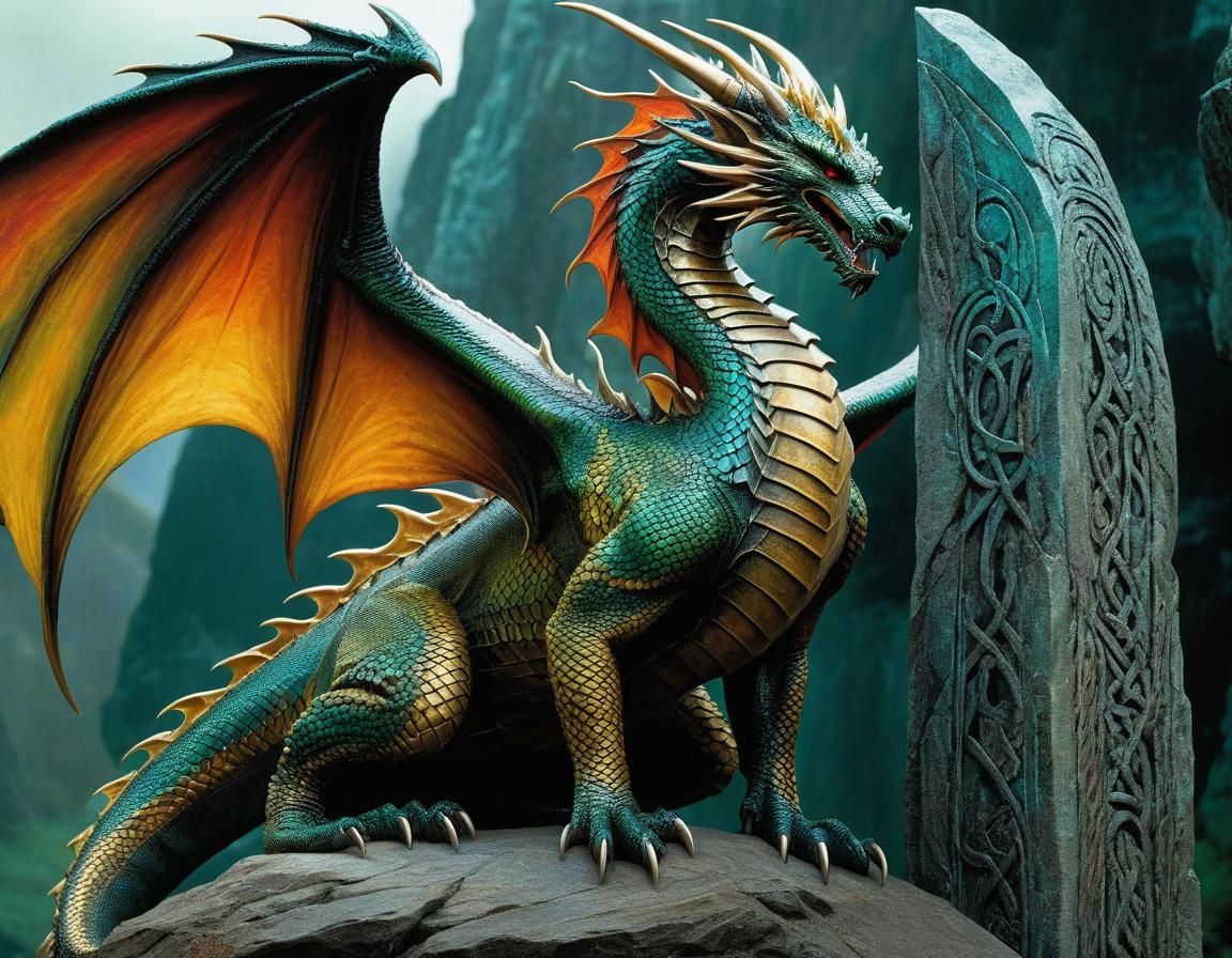 Dragon Runes - AI Generated Artwork - NightCafe Creator