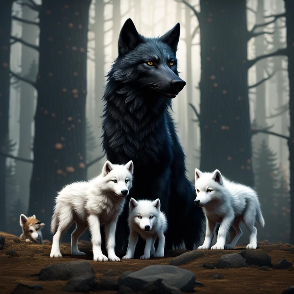 Wolves - AI Generated Artwork - NightCafe Creator