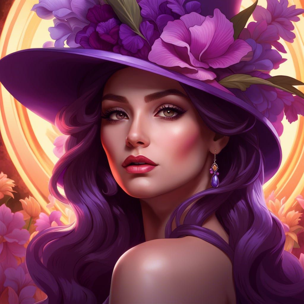 The lady in purple - AI Generated Artwork - NightCafe Creator