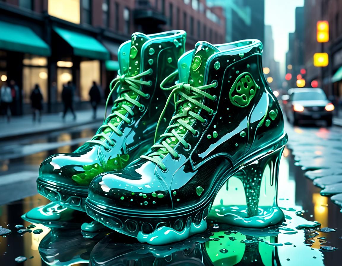 LIQUID SLIME - high-fashion shoes - AI Generated Artwork - NightCafe ...