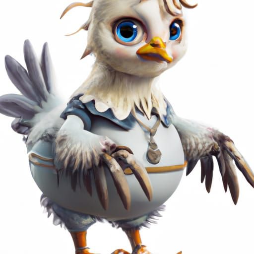Blue-Eyed Chicken - AI Generated Artwork - NightCafe Creator