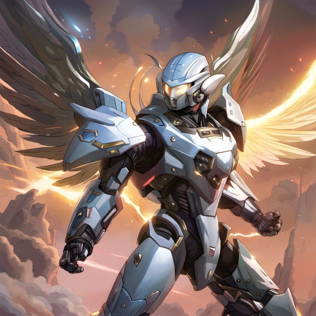 A Mecha Angel - AI Generated Artwork - NightCafe Creator