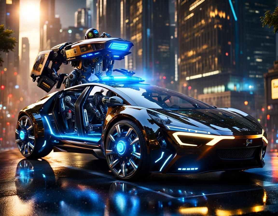 Robocop Car - AI Generated Artwork - NightCafe Creator