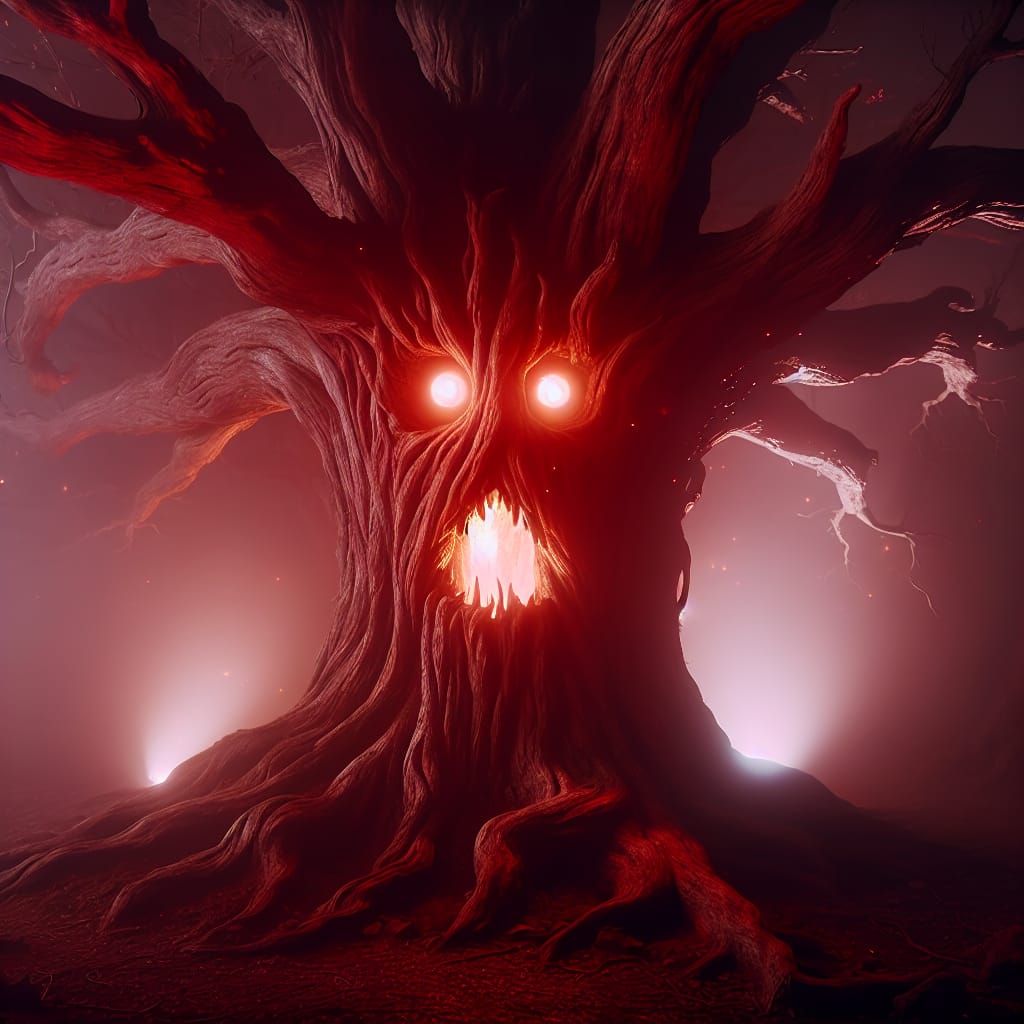Evil tree - AI Generated Artwork - NightCafe Creator