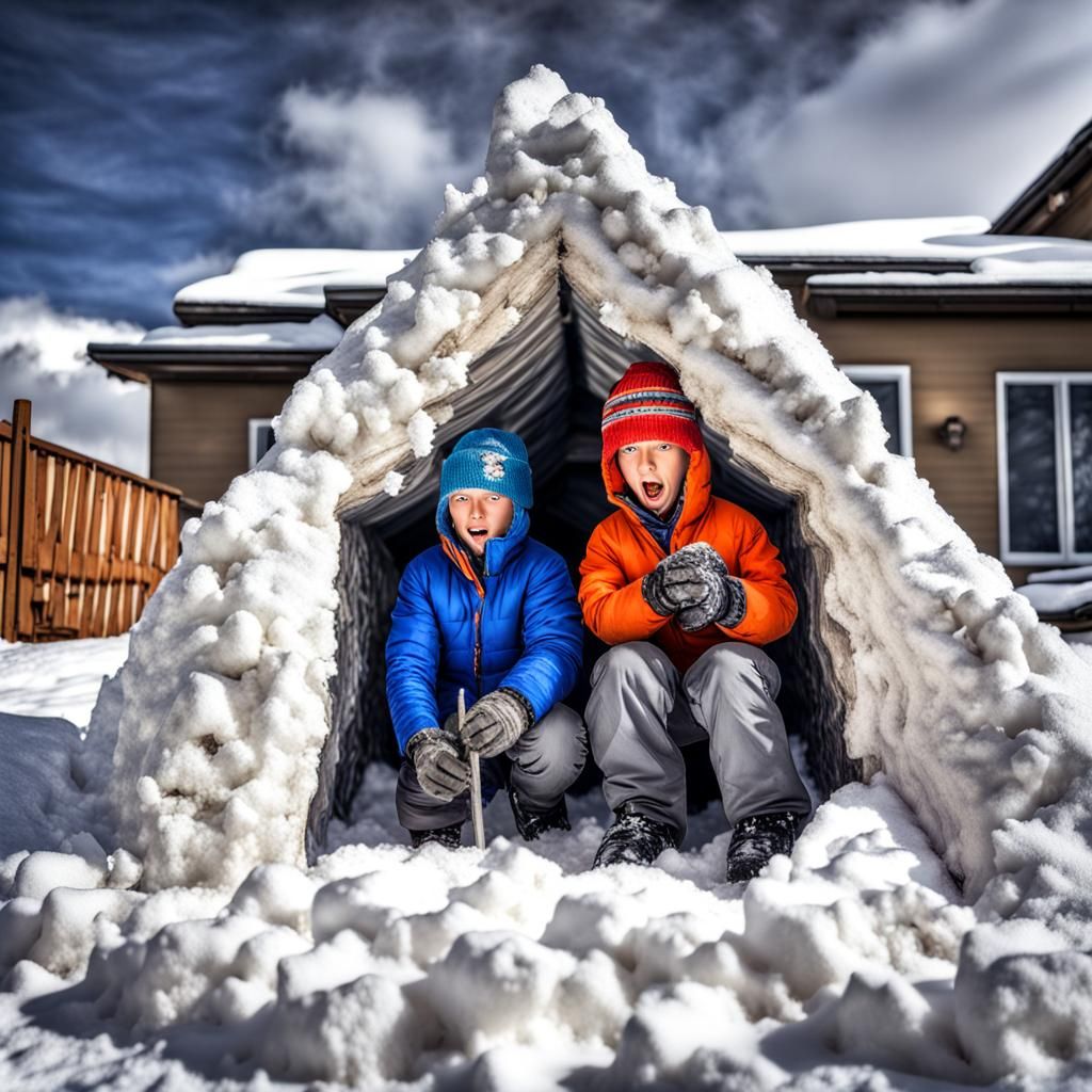 The Snow Fort - AI Generated Artwork - NightCafe Creator