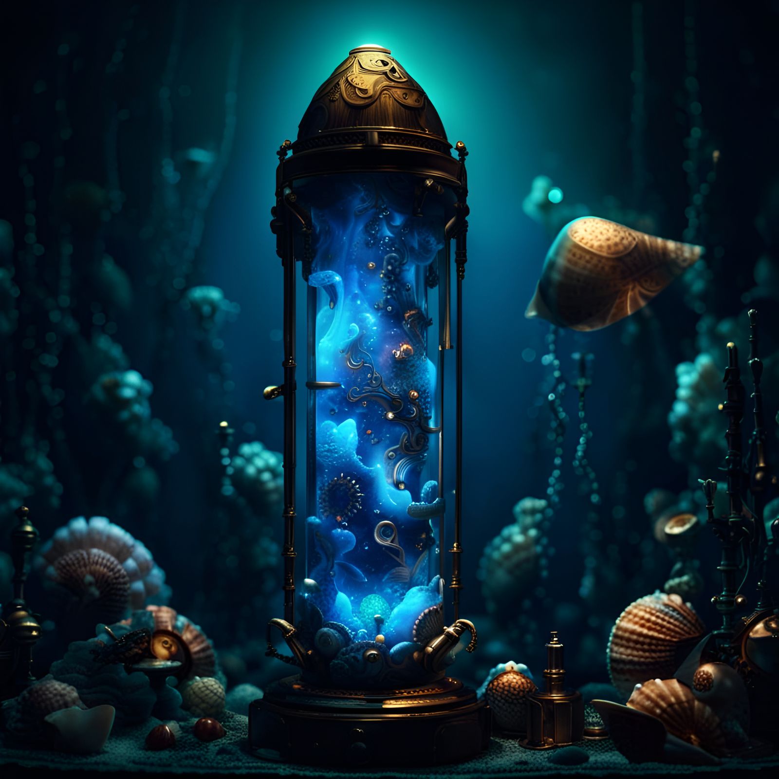 Ocean Lava Lamp - AI Generated Artwork - NightCafe Creator