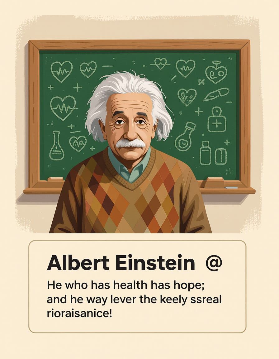 Einstein as Influencer: Painterly Digital Portrait - AI Art