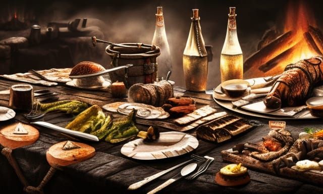 Magnificent viking feast - AI Generated Artwork - NightCafe Creator