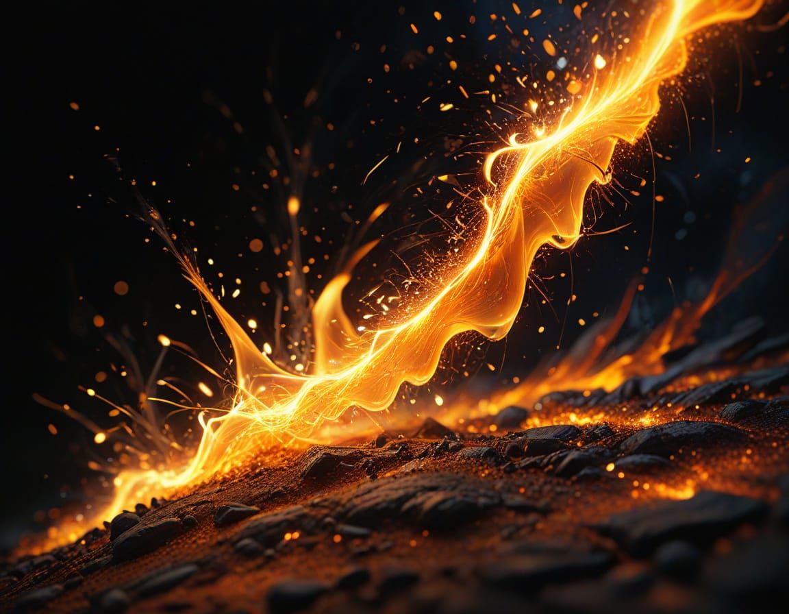 Ember - Glowing Ember in Golden Light