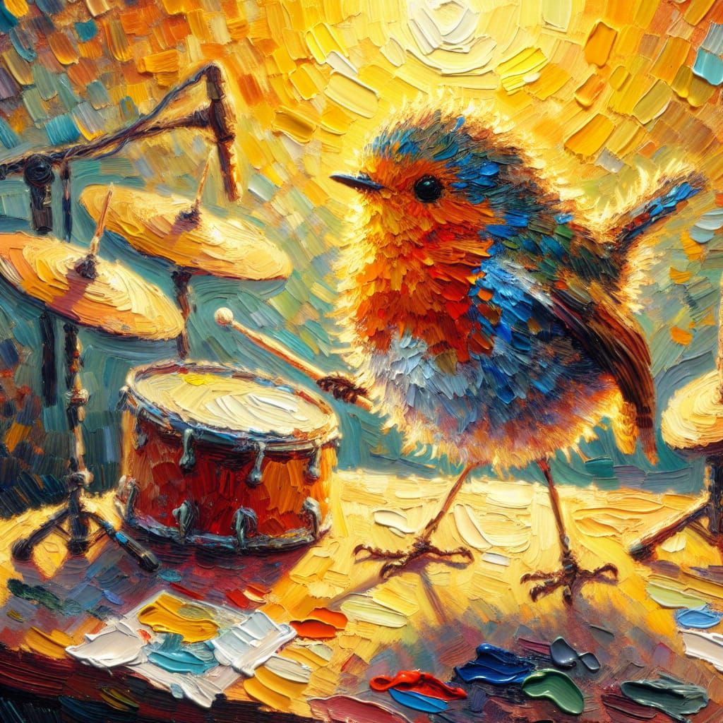 Have a very Merry Christmas - Impressionist Robin Drummer Ba...