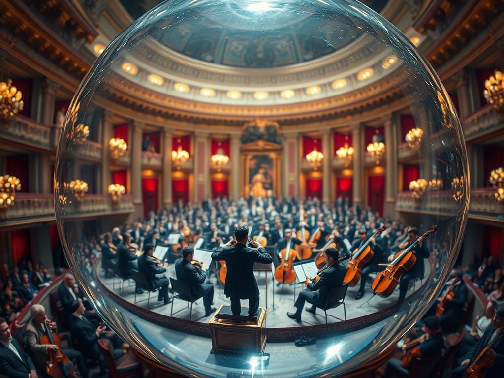Ethereal Baroque Opera House in a Glass Sphere - AI Art