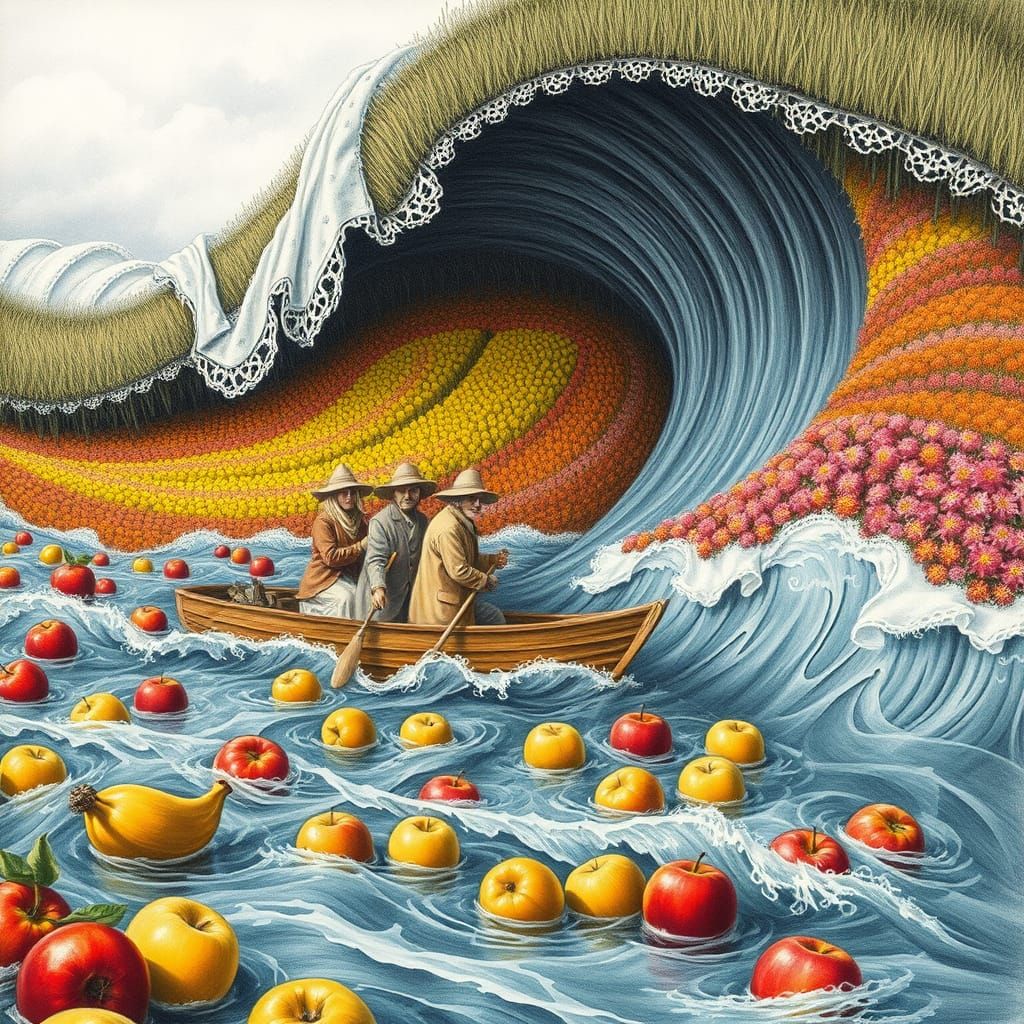 Epic Pencil Art of Coastal Adventure - AI Art