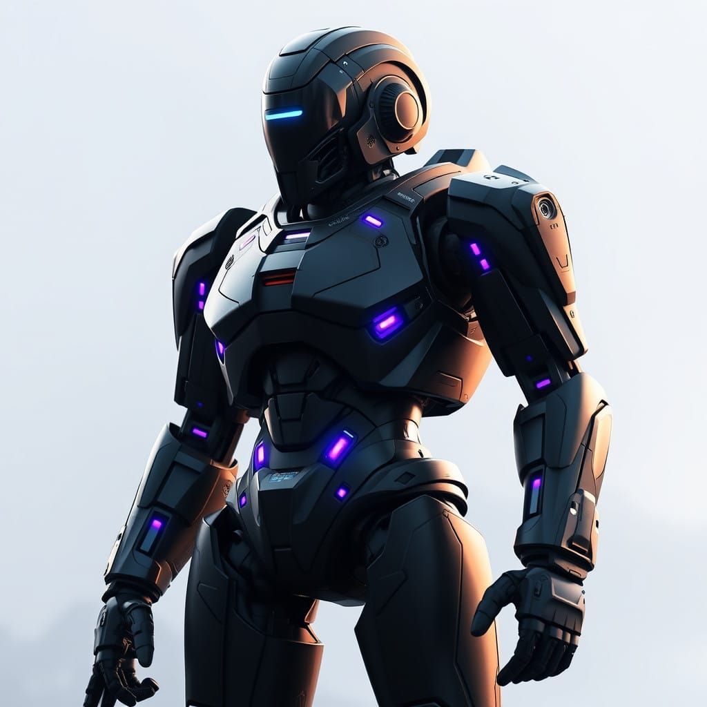 Cybernetic Stealth Android in Shadow Protocol Mode - AI Art