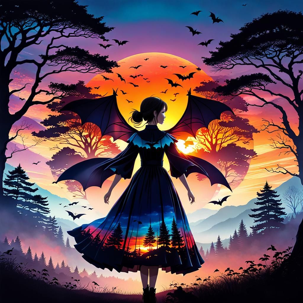 "colorful dress like the sunset" - AI Generated Artwork - NightCafe Creator