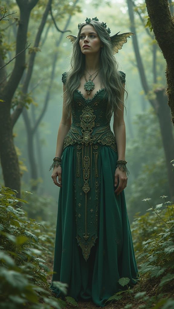 Creirwy - Mystical Celtic Woman in Whimsical Forest