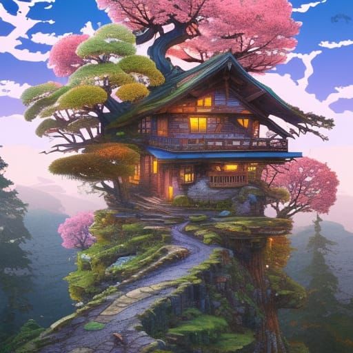 Cute Cottage Hom - AI Generated Artwork - NightCafe Creator