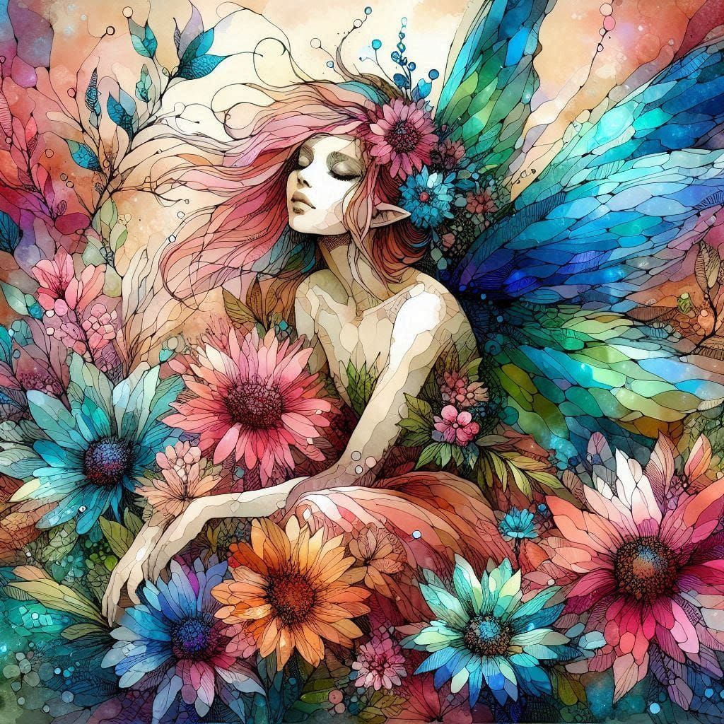 Fae and Flowers 2 - AI Generated Artwork - NightCafe Creator
