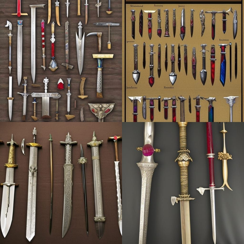 medieval weapon collection gems incrusted axe ruby incrusted sword ...