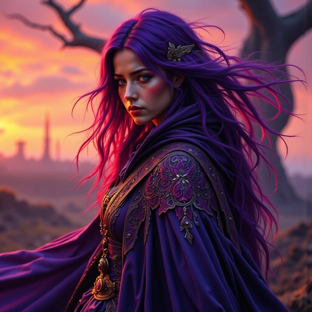 Regal Purple - Majestic Queen in a Desolate Apocalypse