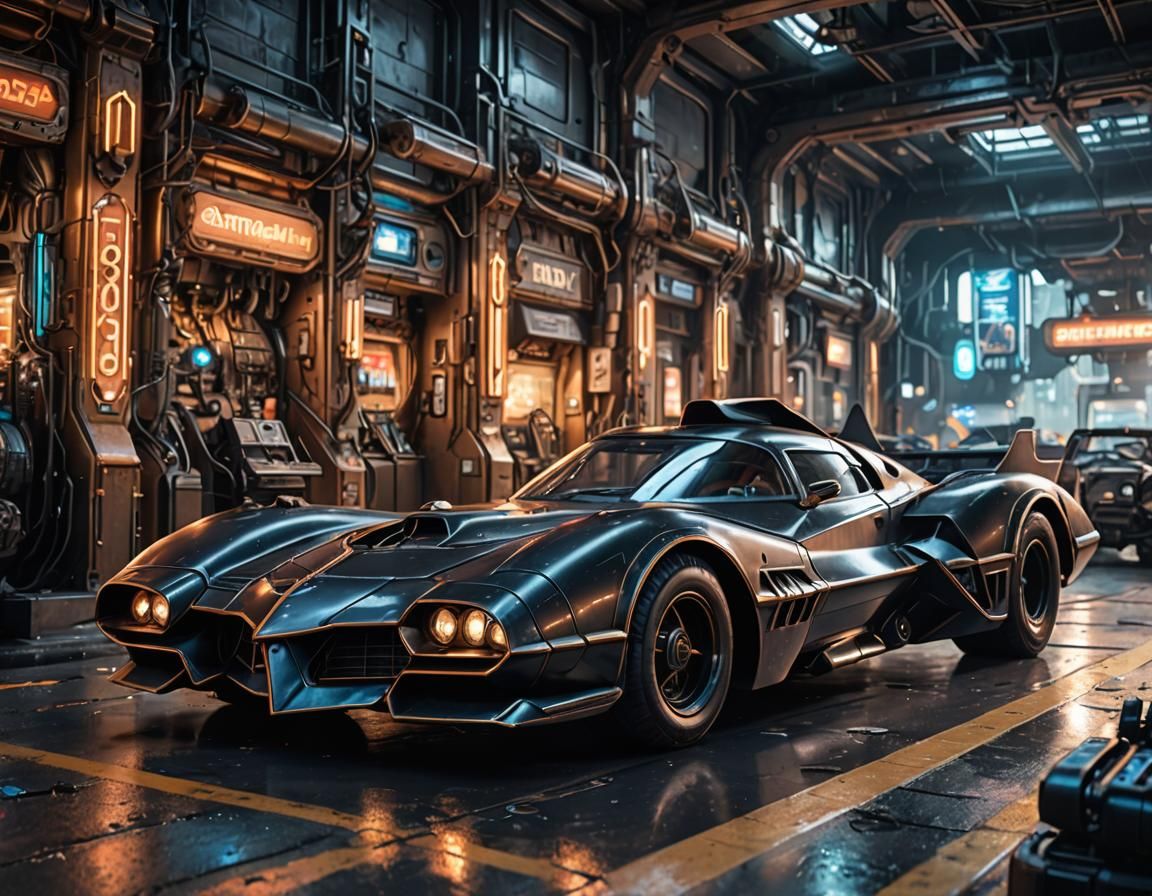 Spaced-Aged Batmobile; retrofuturism, retro, art deco, Mark Brooks and ...