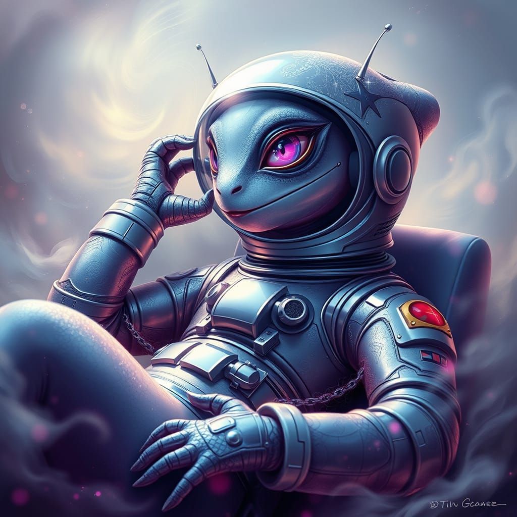Salamandre astronaute - Ethereal Astronaut Salamander in Cel...