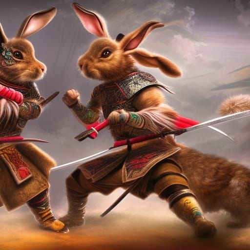 Samurai rabbit - AI Generated Artwork - NightCafe Creator