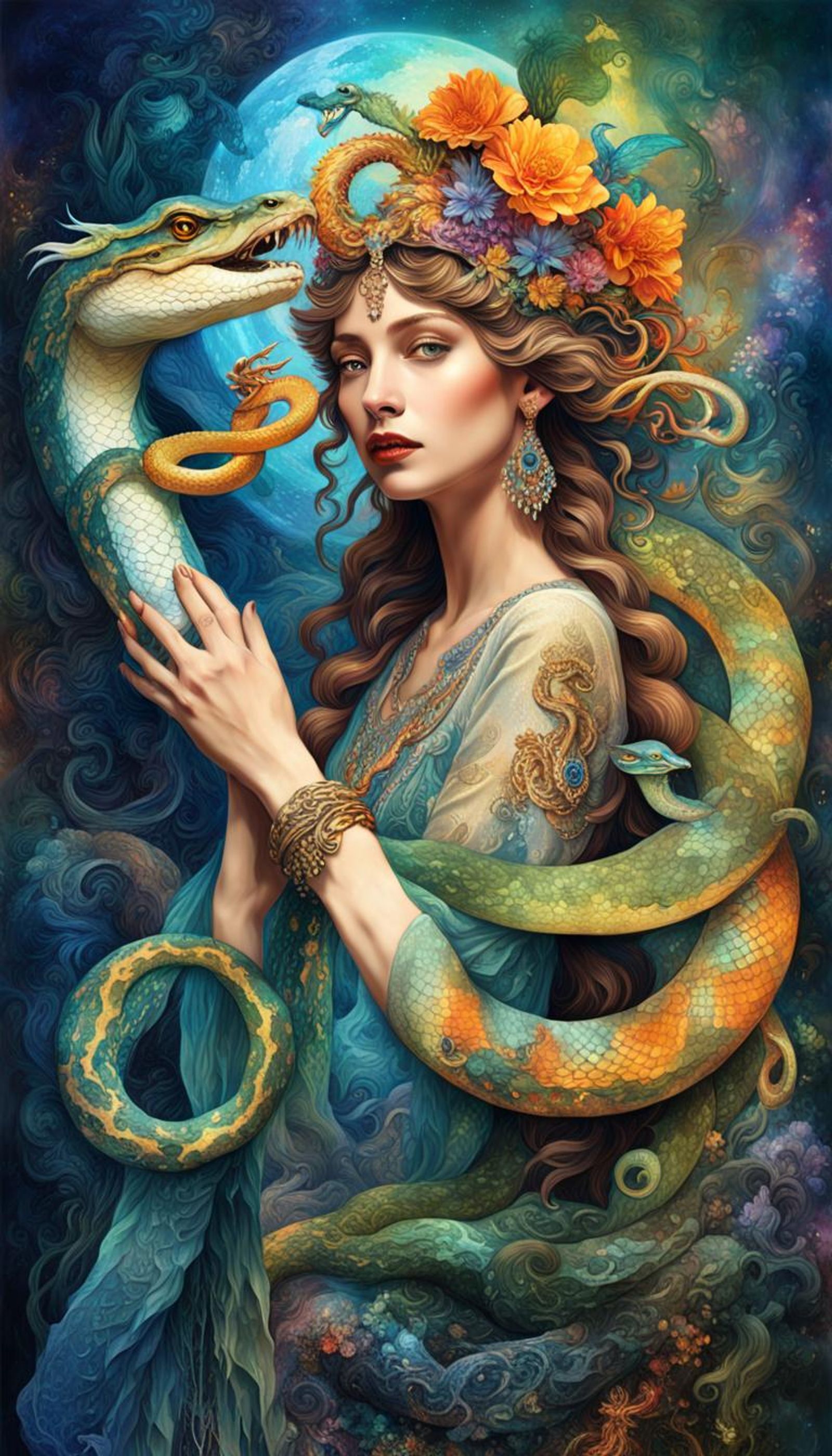 DigiA stunning fantasy conceptional art double Exposure Collage ...