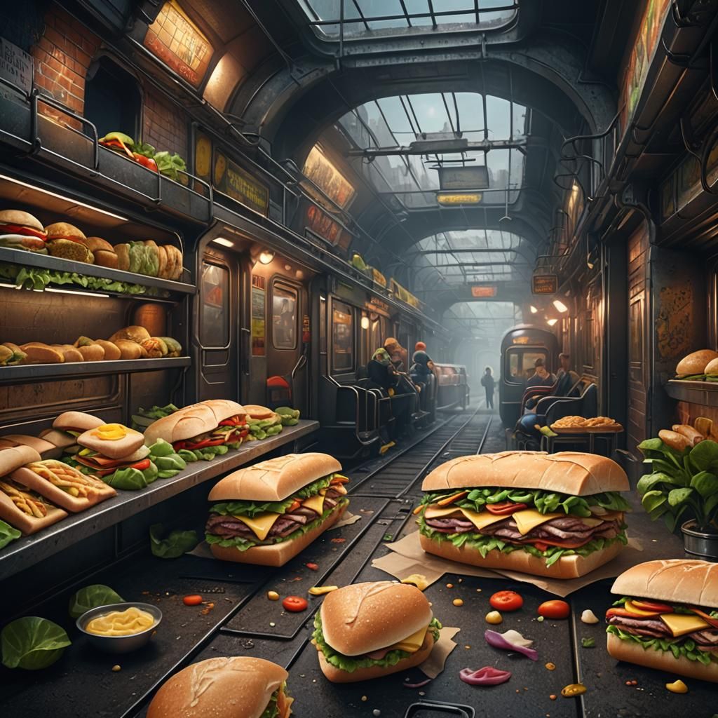 Subway sandwich - AI Generated Artwork - NightCafe Creator