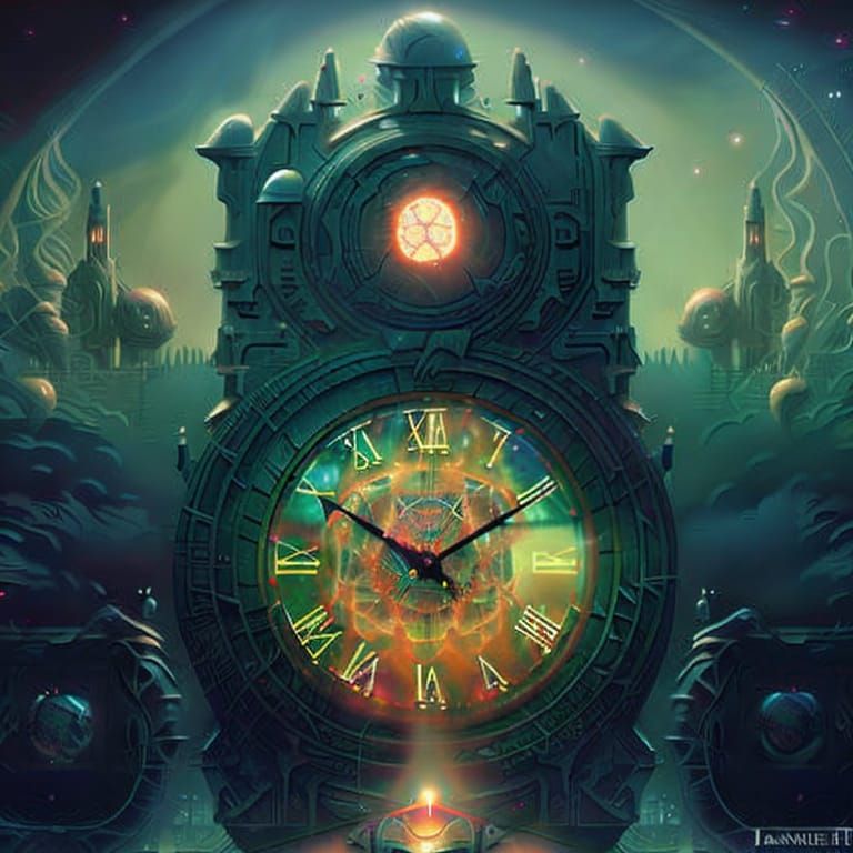 interstellar alien clock - AI Generated Artwork - NightCafe Creator