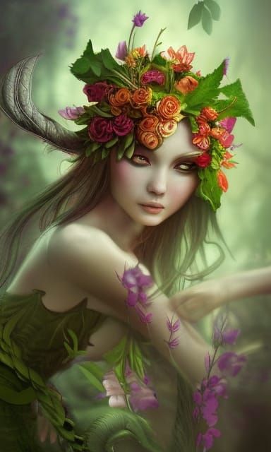 Flower Elf, fantasy art, photo realistic - AI Generated Artwork ...