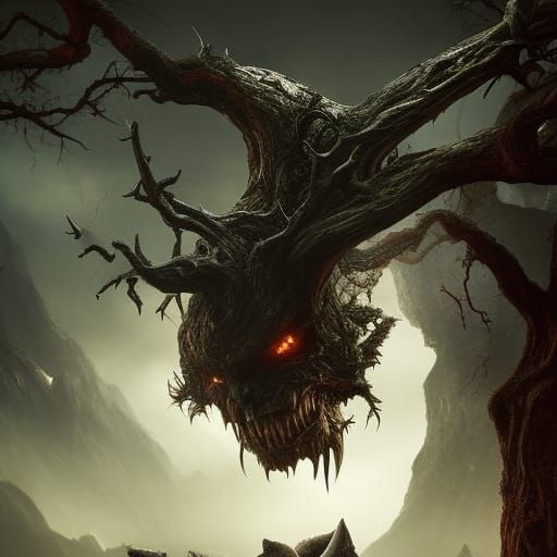 Evil Tree branch - AI Generated Artwork - NightCafe Creator