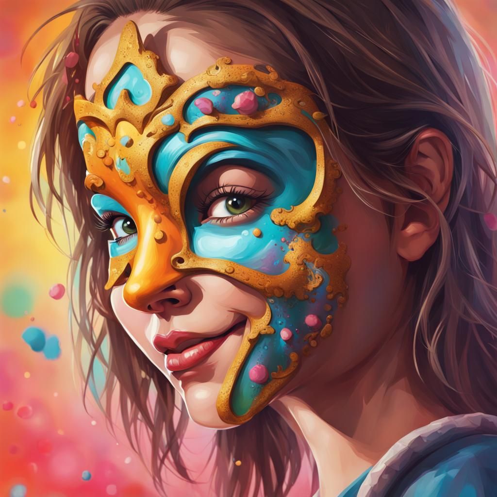 A girl wearing a mask - AI Generated Artwork - NightCafe Creator
