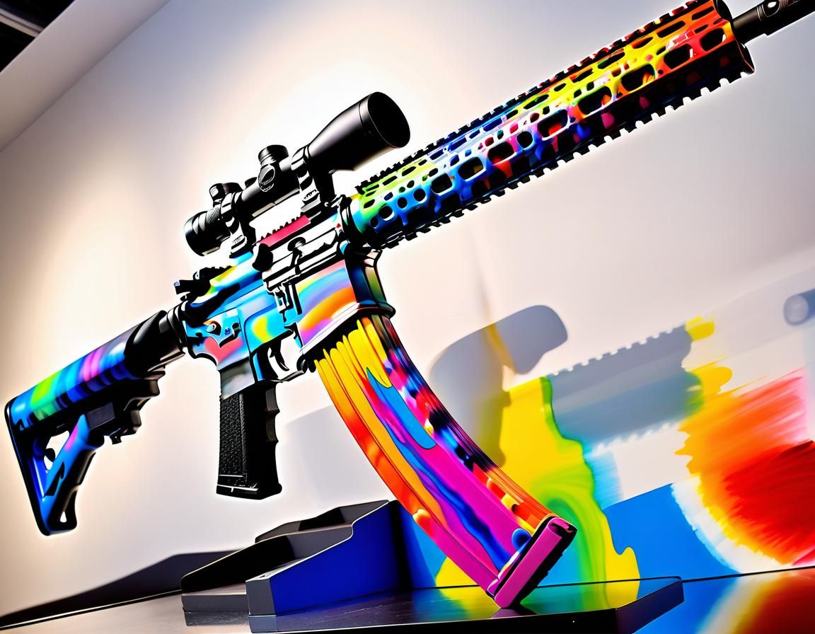 Colorful Custom Painted Rifle - AI Generated Artwork - NightCafe Creator