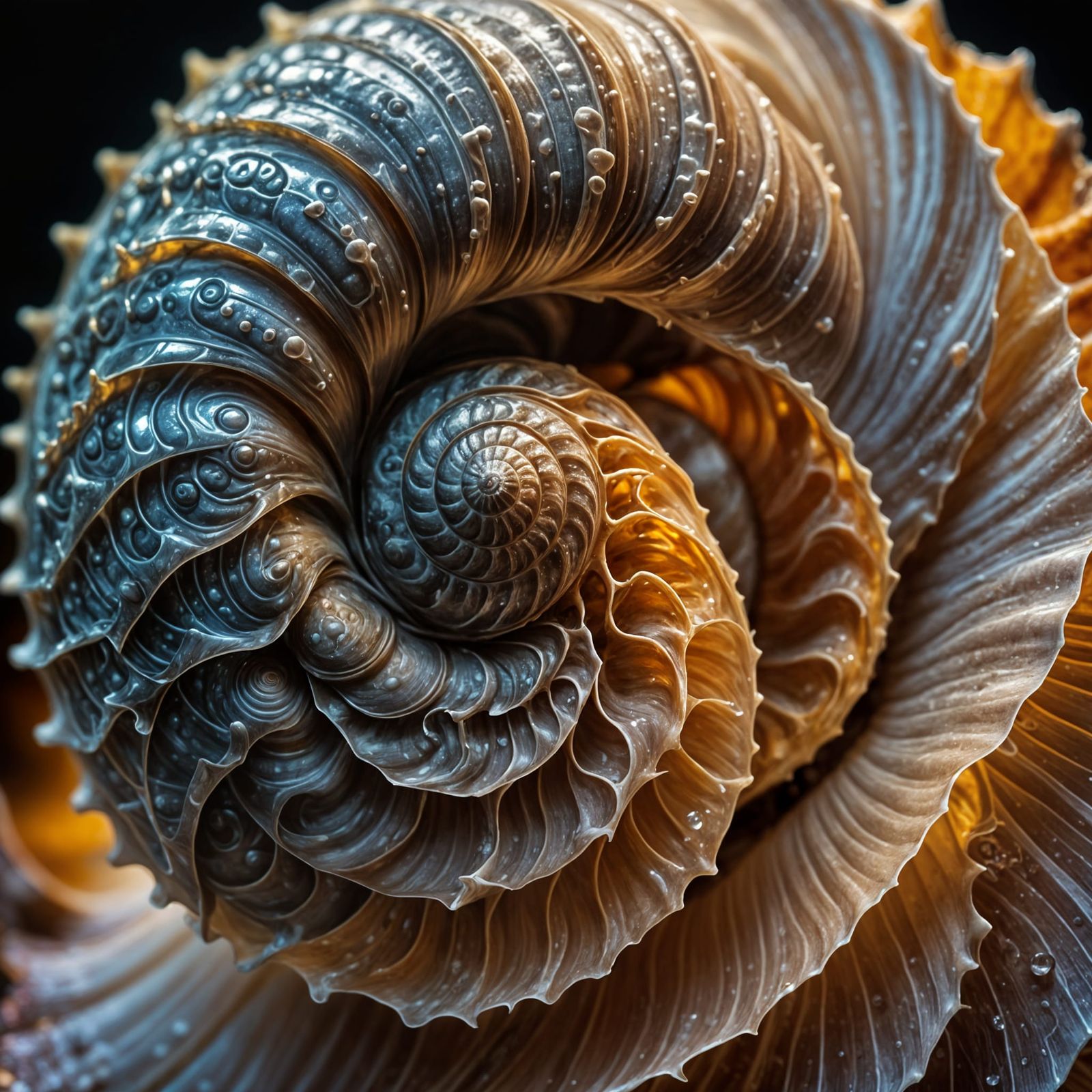 Fractals in nature - Snail shell. - Fractals in nature - Sna...