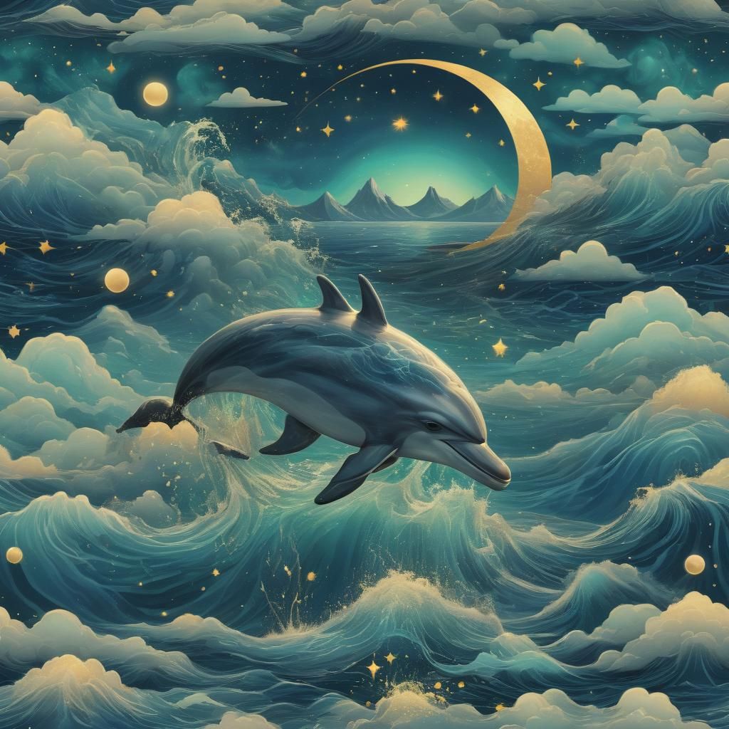 Dolphin Night 3 - AI Generated Artwork - NightCafe Creator