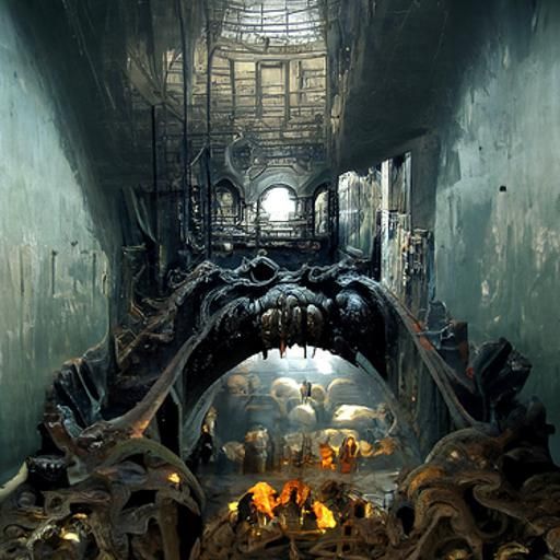 The monster in the shadows - AI Generated Artwork - NightCafe Creator