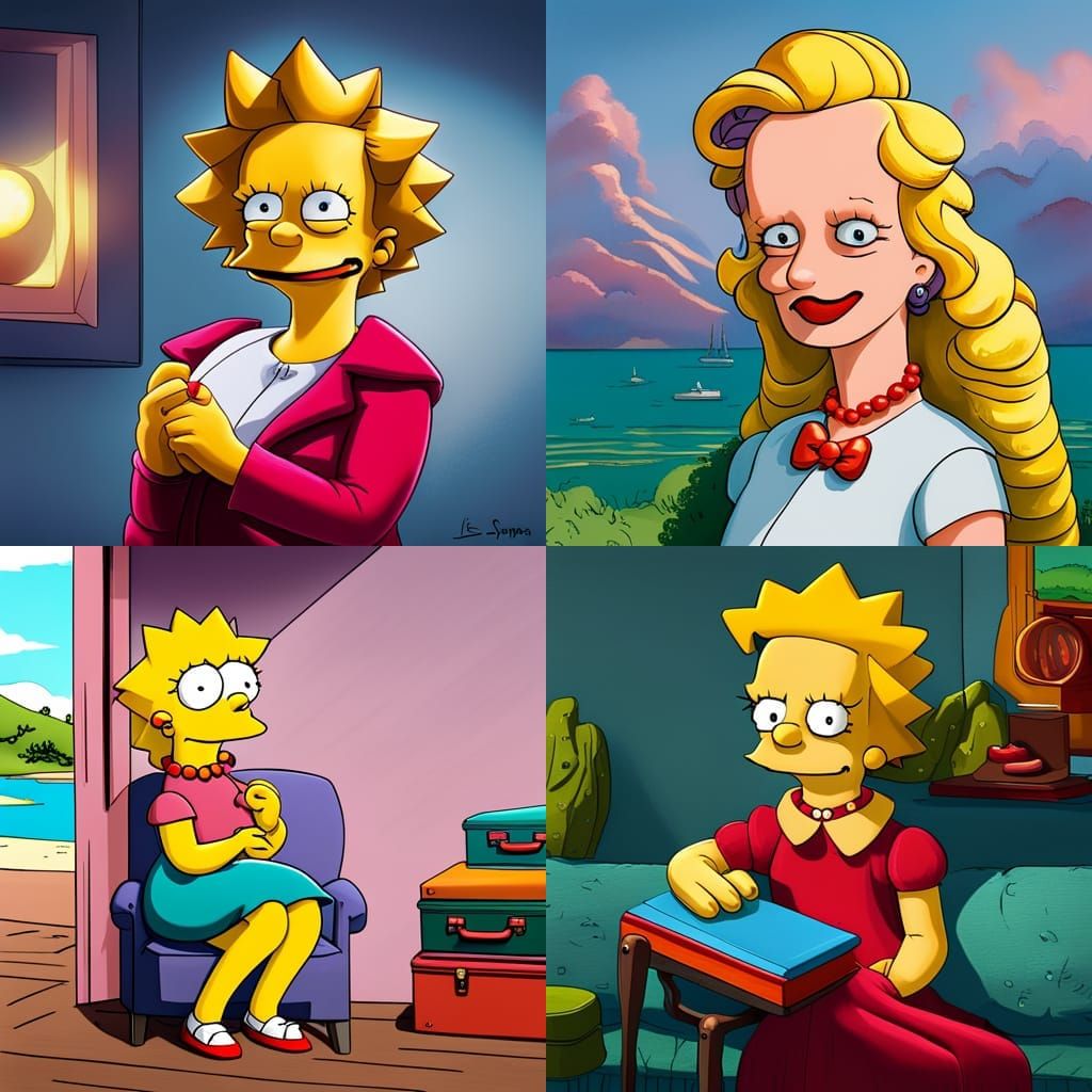 Lisa Simpson - AI Generated Artwork - NightCafe Creator