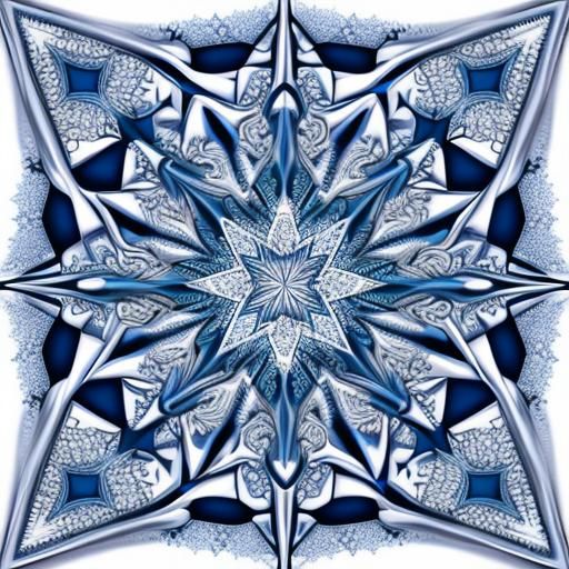 snowflake fractal - AI Generated Artwork - NightCafe Creator