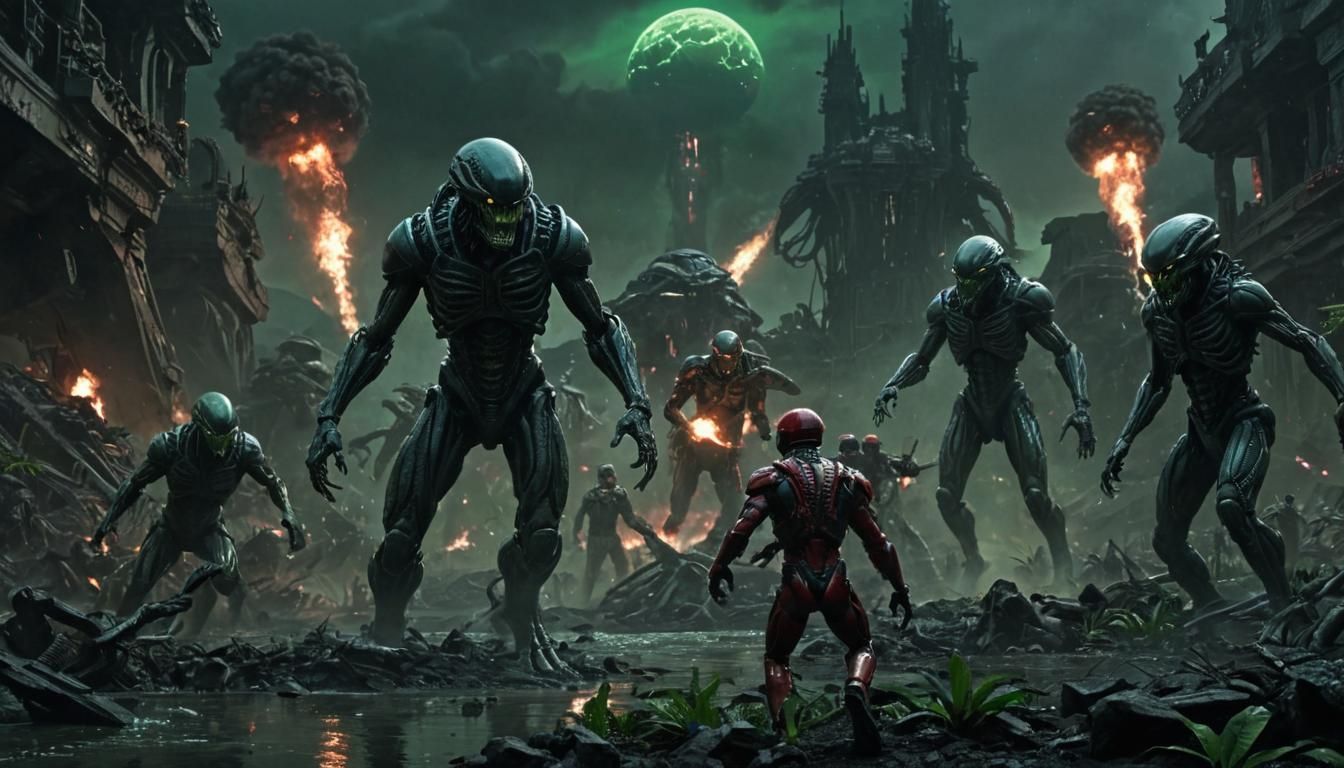 Alien War - AI Generated Artwork - NightCafe Creator